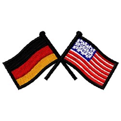 German & USA Flags Embroidery Design | EmbroideryDesigns.com