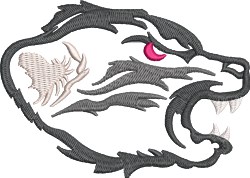 Wolverine Outline Mascot Embroidery Design | EmbroideryDesigns.com