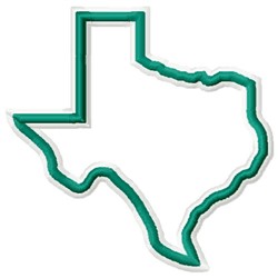 Texas State Outline Embroidery Design | EmbroideryDesigns.com