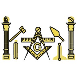 Masonic Symbols Embroidery Design | EmbroideryDesigns.com