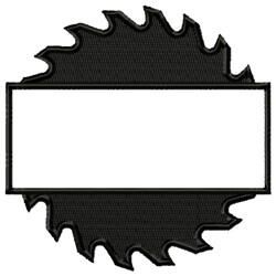 Saw Blade Monogram Embroidery Design | EmbroideryDesigns.com
