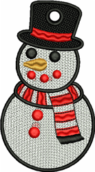 FSL Snowman Embroidery Design | EmbroideryDesigns.com