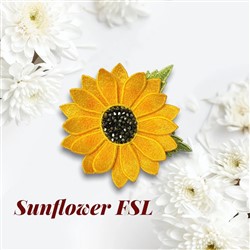FSL Sunflower Embroidery Design | EmbroideryDesigns.com