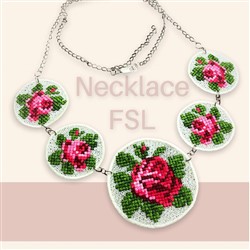FSL Rose Necklace Embroidery Design | EmbroideryDesigns.com