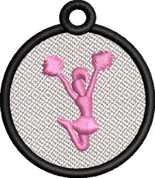 FSL Cheerleader Embroidery Design | EmbroideryDesigns.com