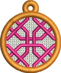 FSL Circle Charm Ornament Embroidery Design | EmbroideryDesigns.com
