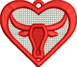 FSL Steer Heart Embroidery Design | EmbroideryDesigns.com