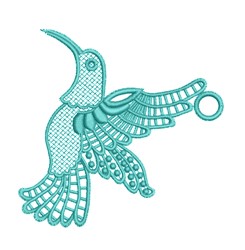 FSL Hummingbird Ornament Embroidery Design | EmbroideryDesigns.com