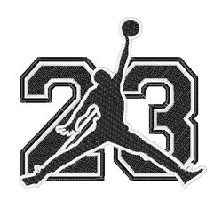 Jordan 23 Embroidery Design | EmbroideryDesigns.com