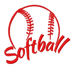 Softball Outline Embroidery Design | EmbroideryDesigns.com