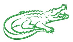 Alligator Outline Embroidery Design | EmbroideryDesigns.com