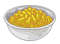 Macaroni & Cheese Embroidery Design | EmbroideryDesigns.com