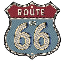 Route 66 Embroidery Design | EmbroideryDesigns.com