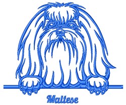 Maltese Outline Embroidery Design | EmbroideryDesigns.com