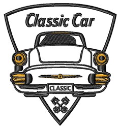 Classic Car Outline Embroidery Design | EmbroideryDesigns.com