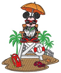 Mickey Mouse Lifeguard Embroidery Design | EmbroideryDesigns.com