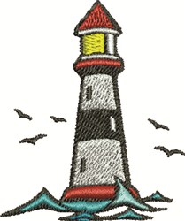 Lighthouse Embroidery Design | EmbroideryDesigns.com