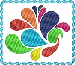 Free Abstracts Flowers With Border Embroidery Design ...
