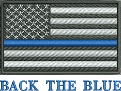 Back The Blue Embroidery Design | EmbroideryDesigns.com