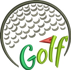 Golf Ball Embroidery Design | EmbroideryDesigns.com