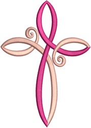 Swirly Cross Embroidery Design | EmbroideryDesigns.com