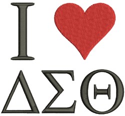 I Love Delta Sigma Theta Embroidery Design | EmbroideryDesigns.com