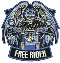 Free Rider Embroidery Design | EmbroideryDesigns.com