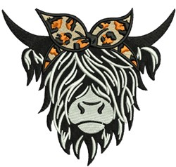 Highland Cow Embroidery Design | EmbroideryDesigns.com