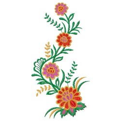 Free Zinnia Blooms Embroidery Design | EmbroideryDesigns.com