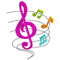 Music Notes Embroidery Design | EmbroideryDesigns.com
