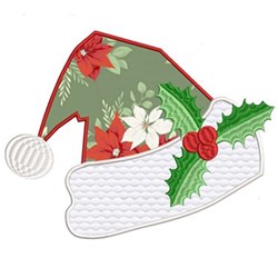 Santa Hat Embroidery Design | EmbroideryDesigns.com