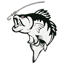 Bass Fish Embroidery Design | EmbroideryDesigns.com