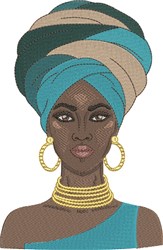 African Lady Embroidery Design | EmbroideryDesigns.com