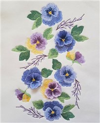 Pansies Embroidery Design | EmbroideryDesigns.com