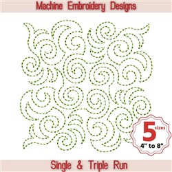 Quilt Swirls Embroidery Design | EmbroideryDesigns.com