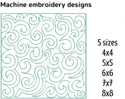 Stipple Swirls Embroidery Design | EmbroideryDesigns.com