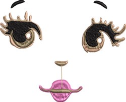Doll Face Embroidery Design | EmbroideryDesigns.com