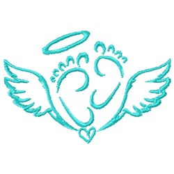 Angel Footprint Embroidery Design | EmbroideryDesigns.com