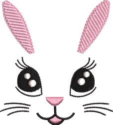 Rabbit Head Embroidery Design | EmbroideryDesigns.com