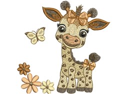Cute Giraffe Embroidery Design | EmbroideryDesigns.com