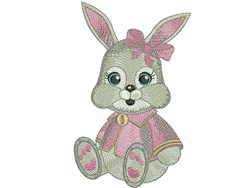 Bunny Rabbit Embroidery Design | EmbroideryDesigns.com