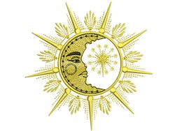 Sun & Moon Embroidery Design | EmbroideryDesigns.com