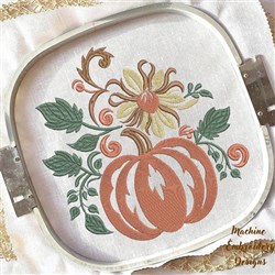 Fall Pumpkin Embroidery Design | EmbroideryDesigns.com