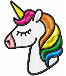 Unicorn Head Embroidery Design | EmbroideryDesigns.com