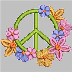Peace Sign Embroidery Design | EmbroideryDesigns.com