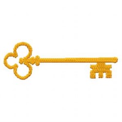 Golden Key Embroidery Design | EmbroideryDesigns.com