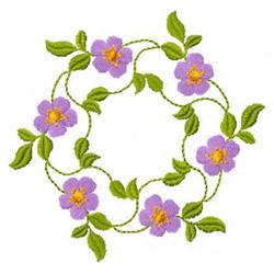 Floral Circle Embroidery Design | EmbroideryDesigns.com