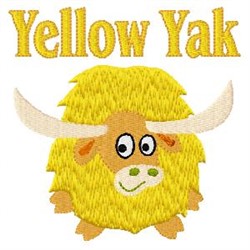 Yellow Yak Embroidery Design | EmbroideryDesigns.com