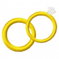 Wedding Rings Embroidery Design | EmbroideryDesigns.com