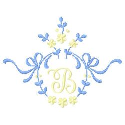 Floral Monogram B Embroidery Design | EmbroideryDesigns.com